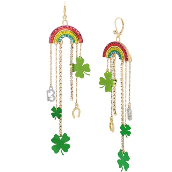 Betsey Johnson | Jewelry | Nwt Betsey Johnson Lucking Out Rainbow ...